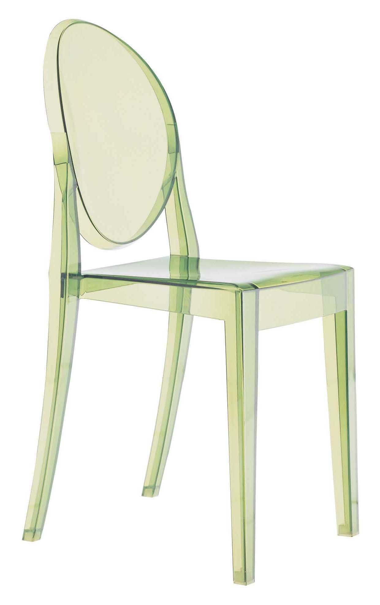 Chaise empilable Victoria Ghost - Lot de 4 Design bleu Philippe Starck ...